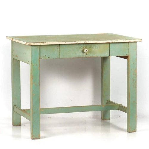 Vintage Green Kitchen Table, 1920 for sale at Pamono