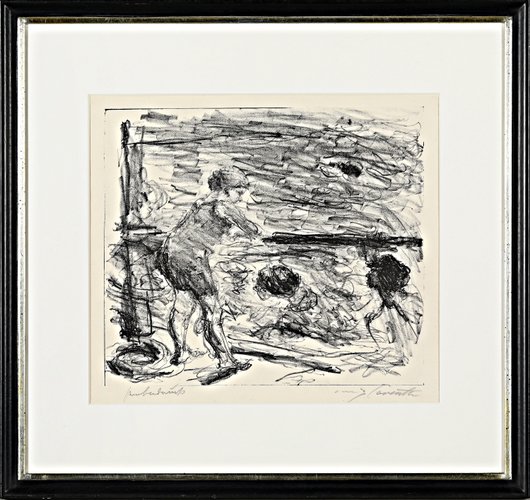 Lovis Corinth, Badeanstalt, 1920, Lithographie, handsignierter ...