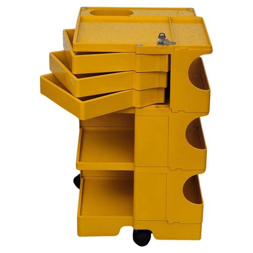 Yellow Boby Cart by Joe Colombo for Bieffeplast, 1960s for sale at Pamono