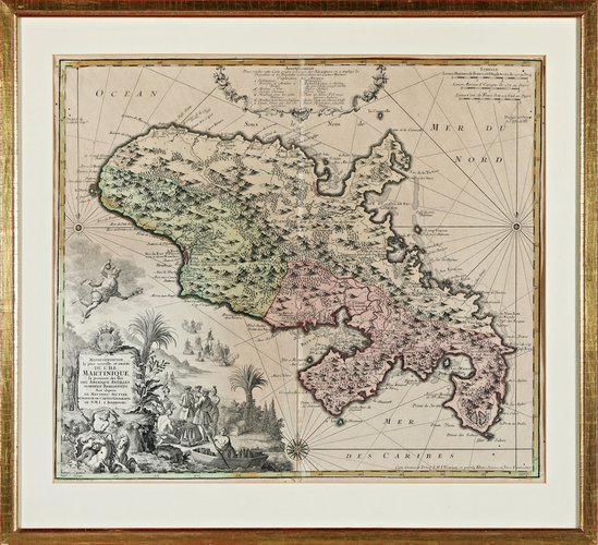 Martinique, Original Early Map: Representation la plus nouvelle et ...
