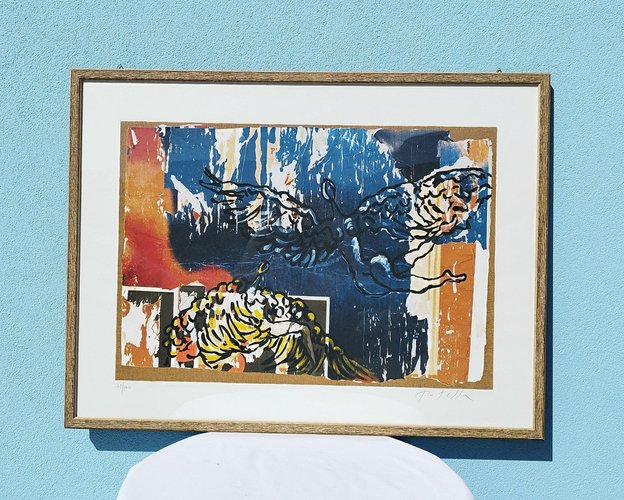 Mimmo Rotella, L'Angelo Cattivo, Serigraph & Collage, Framed for sale ...