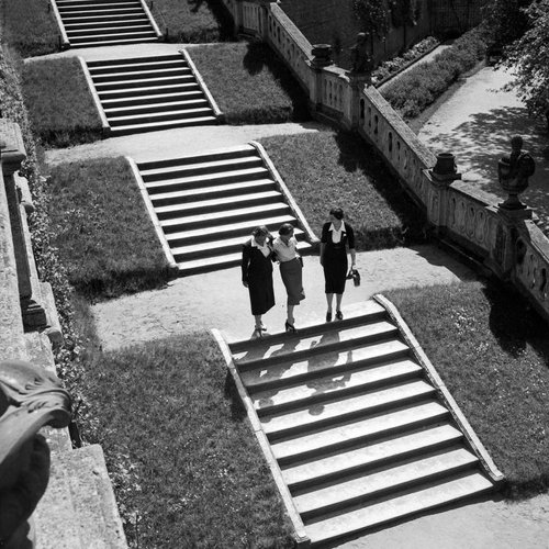 Three Women at the Stairs in the Public, 1930, Photographic Print for ...