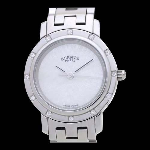 HERMES Clipper Nacre CL4.230.215 3796 Bezel Diamond Old Buckle ...