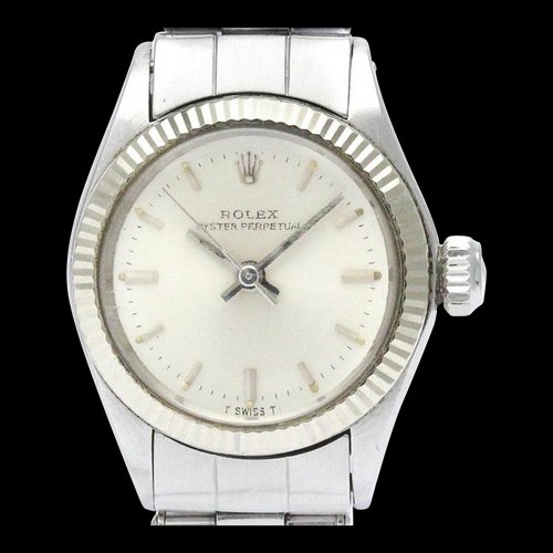ROLEX Oyster Perpetual 6619 White Gold Steel Automatic Ladies Watch for ...