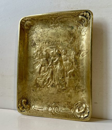 Bronze Ashtray with H. C. Andersen Fairy Tail The Pig Boy from Cawa ...