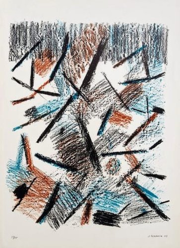 Jacques Germain, Abstract Composition III, Original Hand-Signed ...