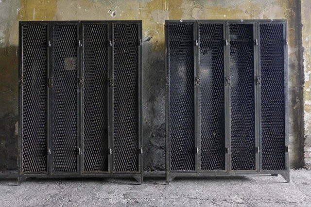 Vintage Industrial Cabinets in Iron for sale at Pamono