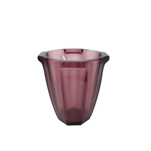 Art Deco Mauve Glass Vase by Rudolf Schrötter, 1930s for sale at Pamono