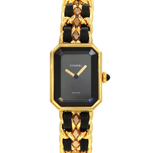 Ladies Watch with Black Dial Gold Quartz from Chanel for sale at Pamono