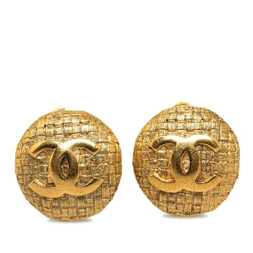 CC Clip on Costume Earrings from Chanel, Set of 2 for sale at Pamono