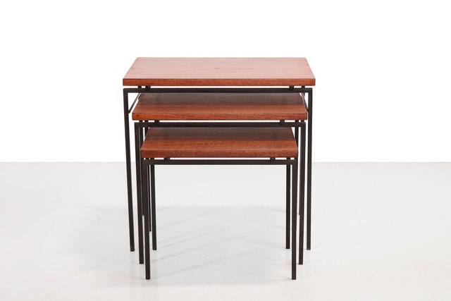Minimalist Teak Mimi Set attributed to Cees Braakman for Pastoe, 1960s ...