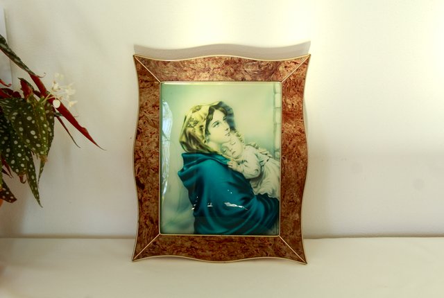 Italian Artist, Madonna Del Riposo, 1940s, Print on Glass, Framed for ...