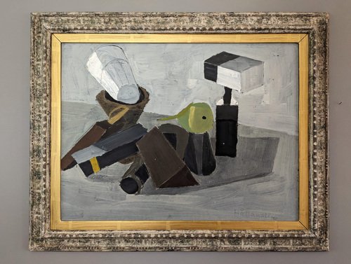 Stacked Objects, Oil Painting, Framed for sale at Pamono
