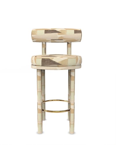 Tabouret de Bar Moca en Tissu Silt Collector par Studio Rig en vente ...