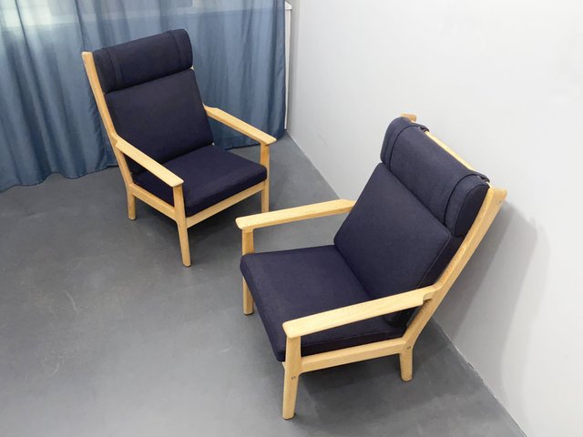 Set of GE-265 Armchairs by Hans J. Wegner for Getama, 1960s for sale at ...