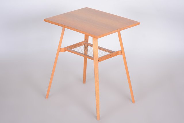 Small Mid-Century Oak Side Table attributed to Ludvik Volak, 1960s for ...