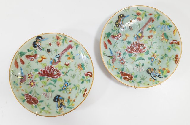 Chinese Decorative Plates, 1890s, Set of 2 for sale at Pamono
