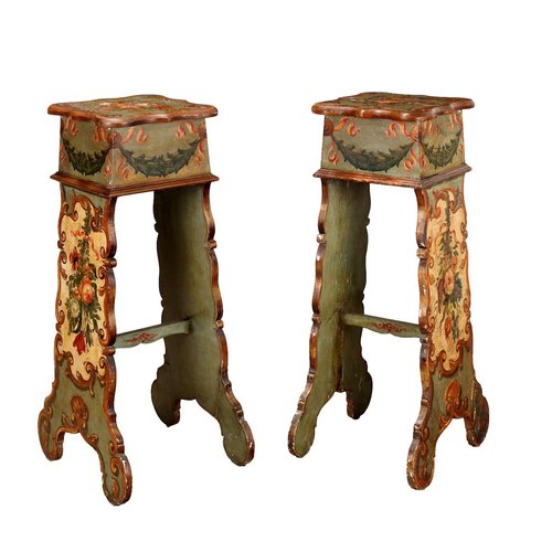 Wooden Vase Bases, Set of 2 for sale at Pamono