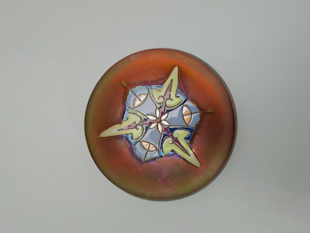 Art Nouveau Lustreglazed Box with Iridescent Enamel Decor attributed to ...