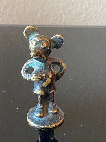 Sehr österreichische Mickey Mouse Figur aus Messing von Hagenauer Wien ...