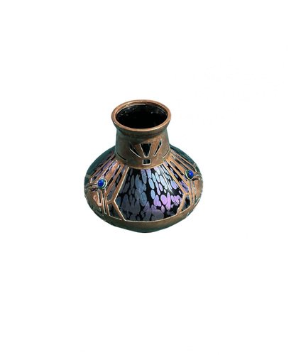 Glass & Copper Overlay Vase by Johann Loetz Witwe, Austria, Early 20th ...