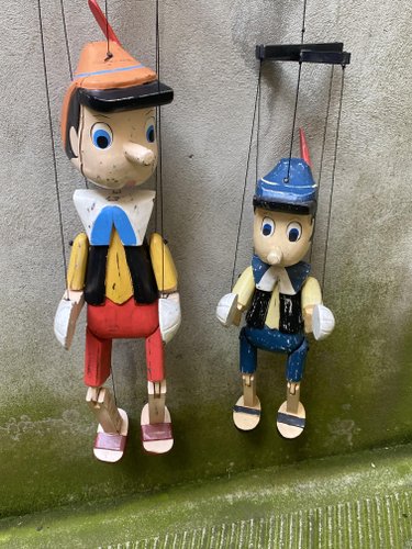 Wooden Puppets, 1950s, Set of 2 for sale at Pamono