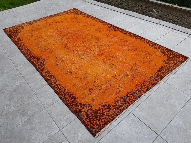 Vintage Orange Rug, 1960s for sale at Pamono