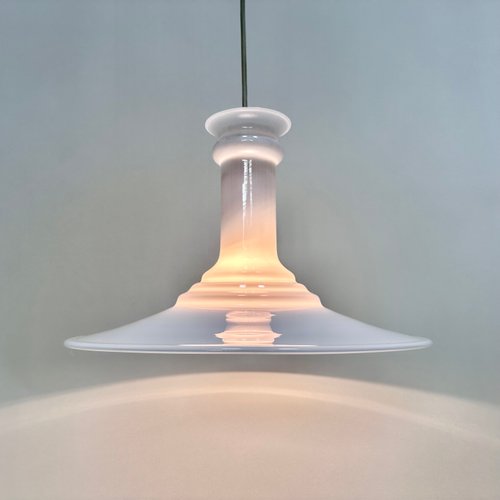 Danish Early Edition Model Mythos Opaline Glass Hanging Lamp by Michael ...