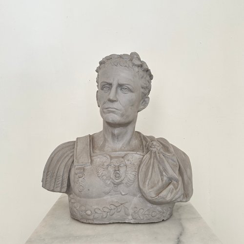 Italian Bust of Caesar in Plaster and Fiberglass, 1960 for sale at Pamono