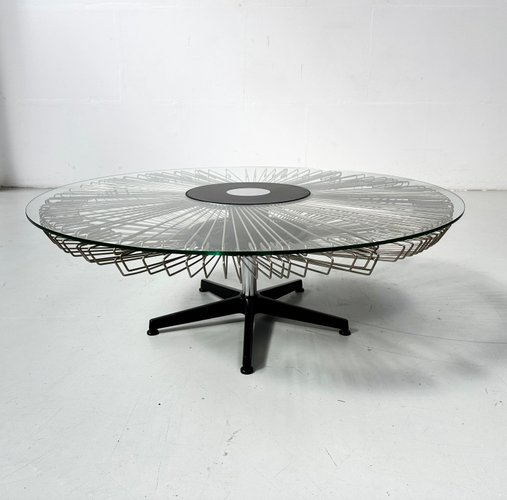 Italian Rotating Glass Top Coffee Table from Prada, 1990s. for sale at ...