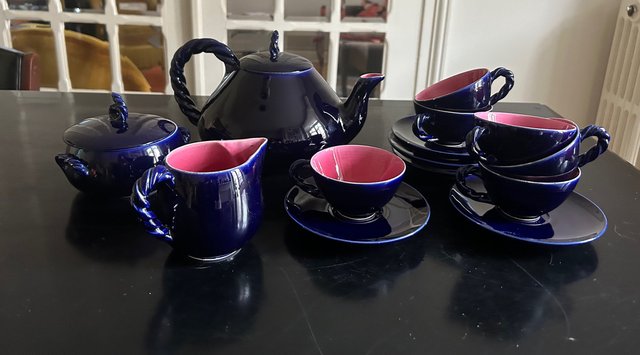 Vintage Tea Service Set, 1950s, Set of 14 for sale at Pamono
