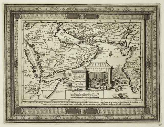 18th Century Map of Arabia with a Fine Border for sale at Pamono
