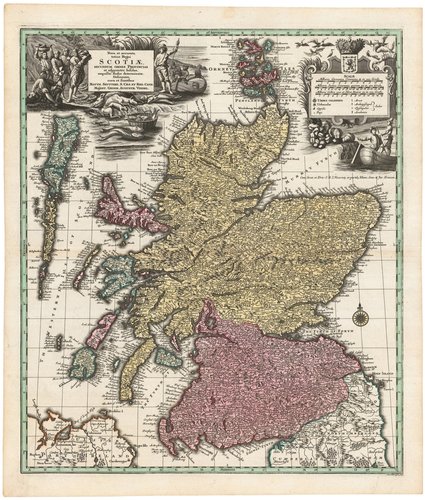 18th Century Map of Scotland for sale at Pamono