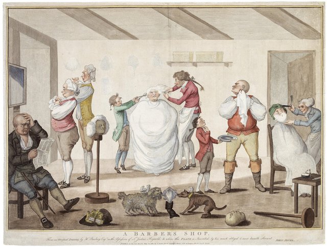 A Barber's Shop or A Satire of the Westminster Election of 1784, Late ...