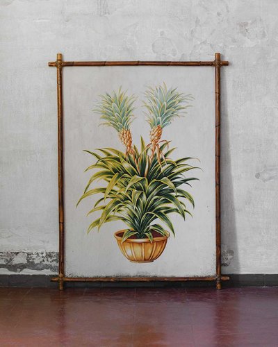 Mid-Century Tapestry with Rush Structure for sale at Pamono
