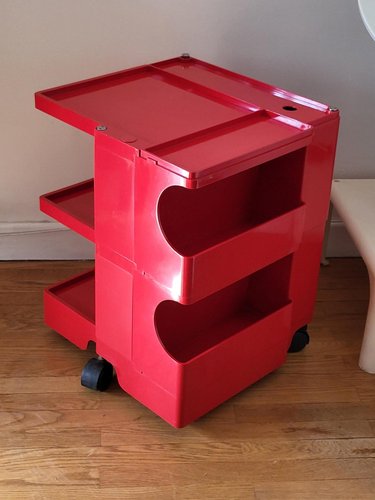 Space Age Boby Serving Table in Red Plastic by Joe Colombo for ...