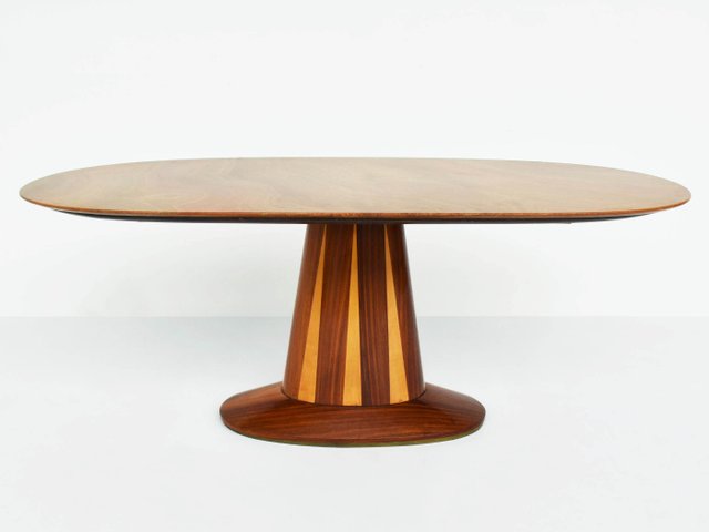 Table de Salle à Manger Ovale avec Plateau en Onyx par Paolo Buffa ...