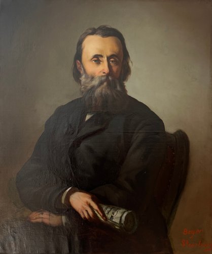 Eugène Beyer, Portrait d'homme assis à la Torah, Oil on Canvas for sale ...