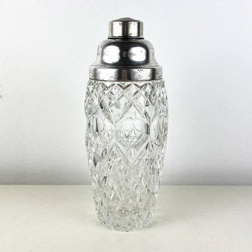 Vintage Italian Crystal and Silver Cocktail Shaker, 1940s for sale at ...
