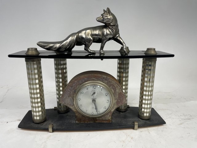 Art Nouveau Style Fox Clock, 1920s for sale at Pamono