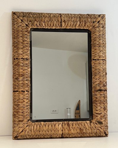 Rectangular Rope Mirror, 1970s for sale at Pamono