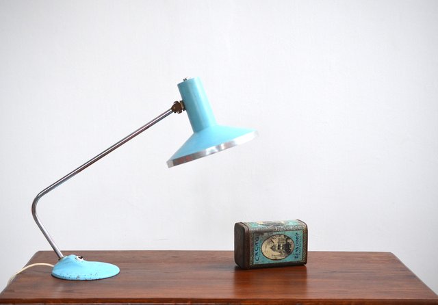 Vintage Blue Desk Lamp for sale at Pamono