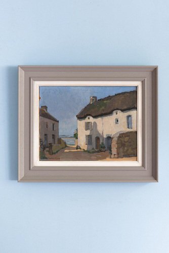 Jane Chauleur-Ozeel, Seaside Cottages, Oil Painting on Board, 1930s ...