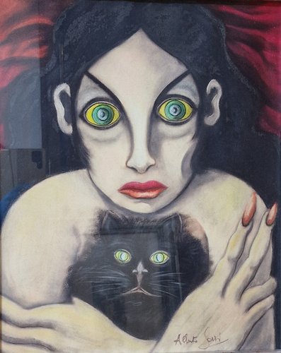 Alberto Sassi, Untitled, 1970, Painting on Cardboard for sale at Pamono