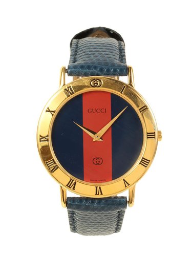 Boys Round Face Web Detailed Watch from Gucci for sale at Pamono