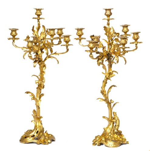 Rococo Style Candlesticks, Set of 2 for sale at Pamono