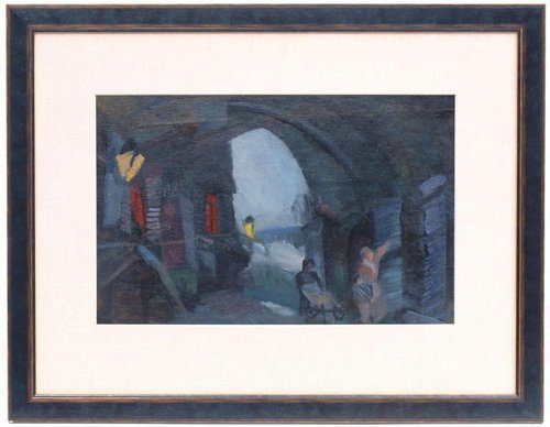 Double-Sided Sketch for the Opera Bohemian, Mixed Media, Framed for ...