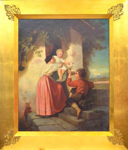 Figural Composition, Oil on Canvas for sale at Pamono