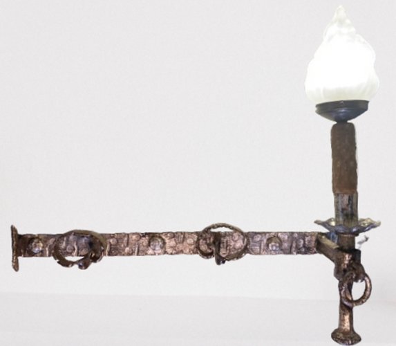 Vintage Wrought Iron Torch Light, 1960 for sale at Pamono