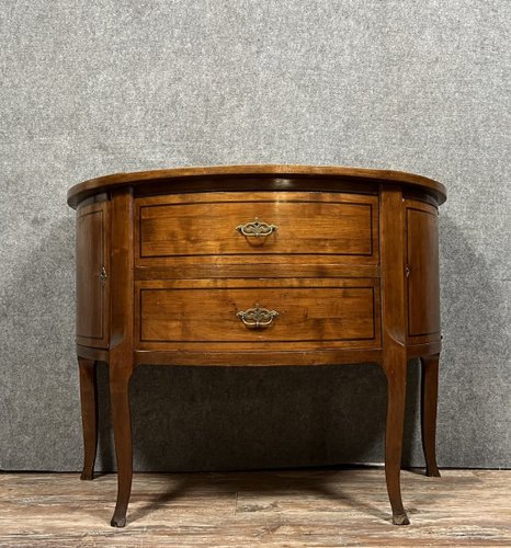 Louis Xv / Louis Xvi Transition Style Half-Moon Chest of Drawers in ...